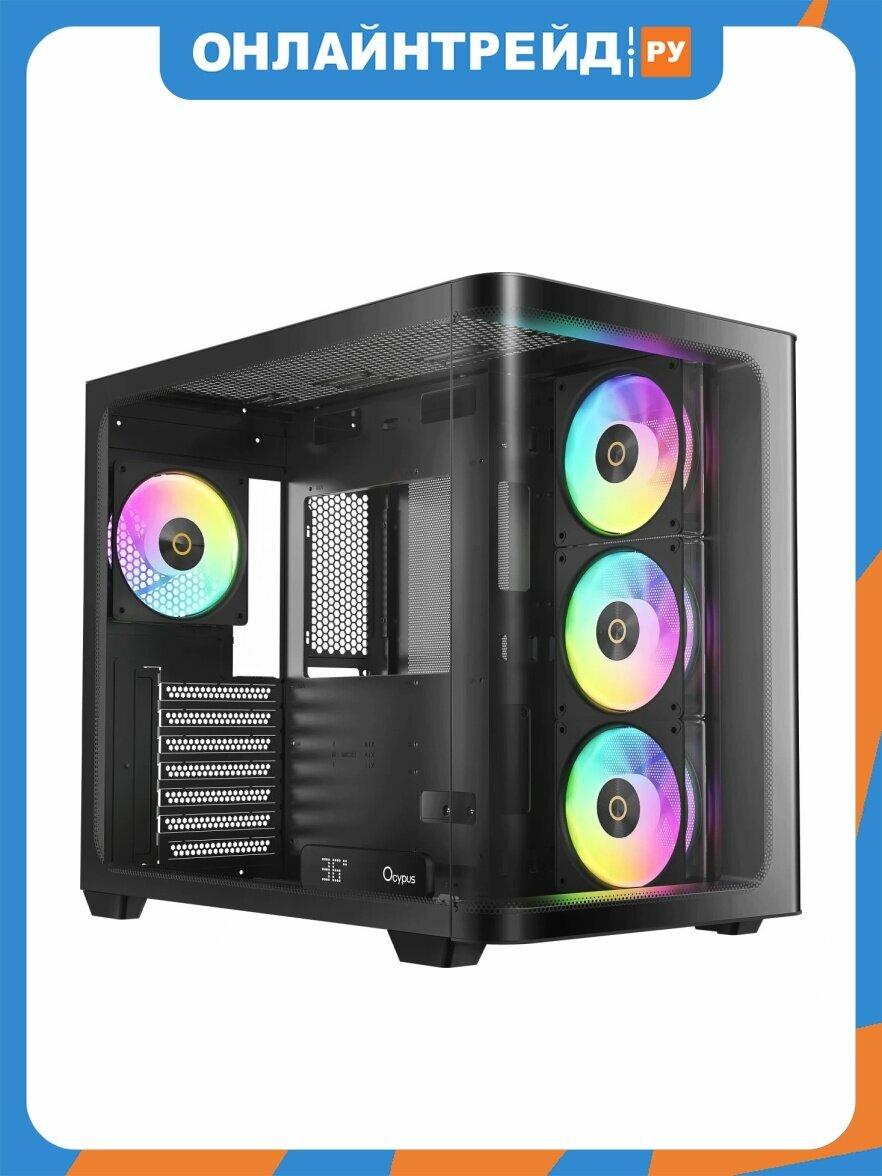 Корпус Ocypus Iota-C70-BKD400CD-GL, черный