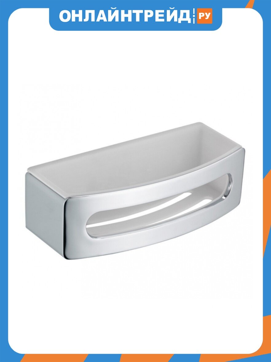 Полка для ванны Keuco 11658010000 ELEGANCE из 2-х частей: металлическая корзинка и вынимающаяся пластиковая вставка, хром / белый