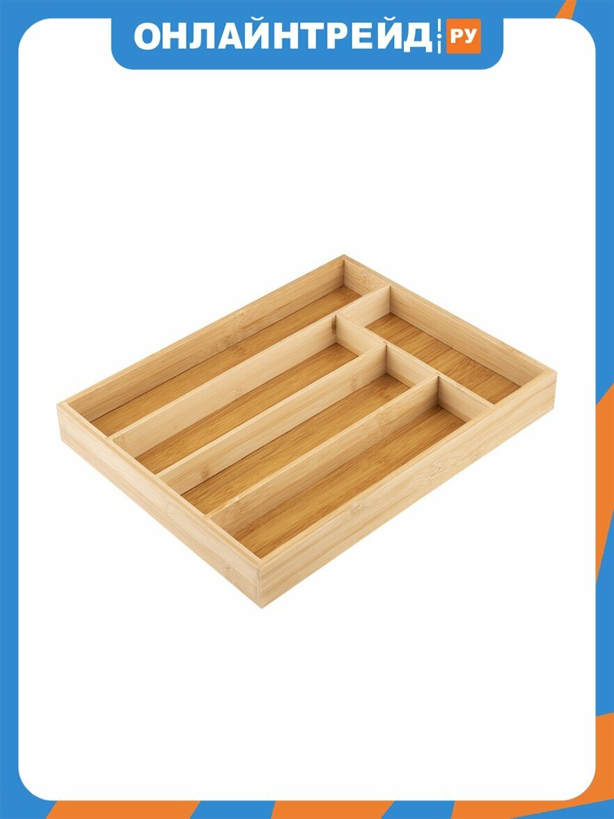 Лоток для столовых приборов Mallony BAMBOO 37х30х4,5 см (бамбук)