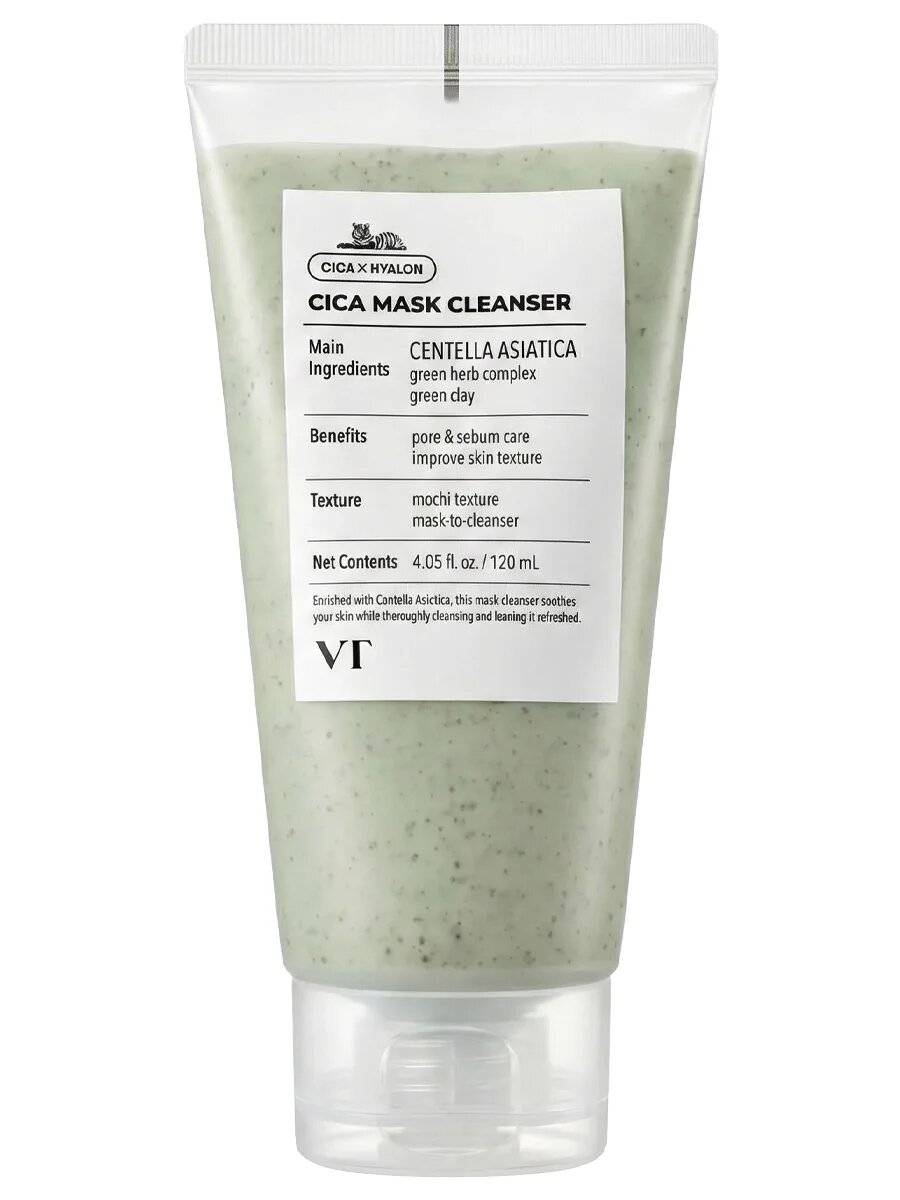 VT Cosmetics Очищающая маска-пенка с центеллой и ретинолом Cica Mask Cleanser 120 мл