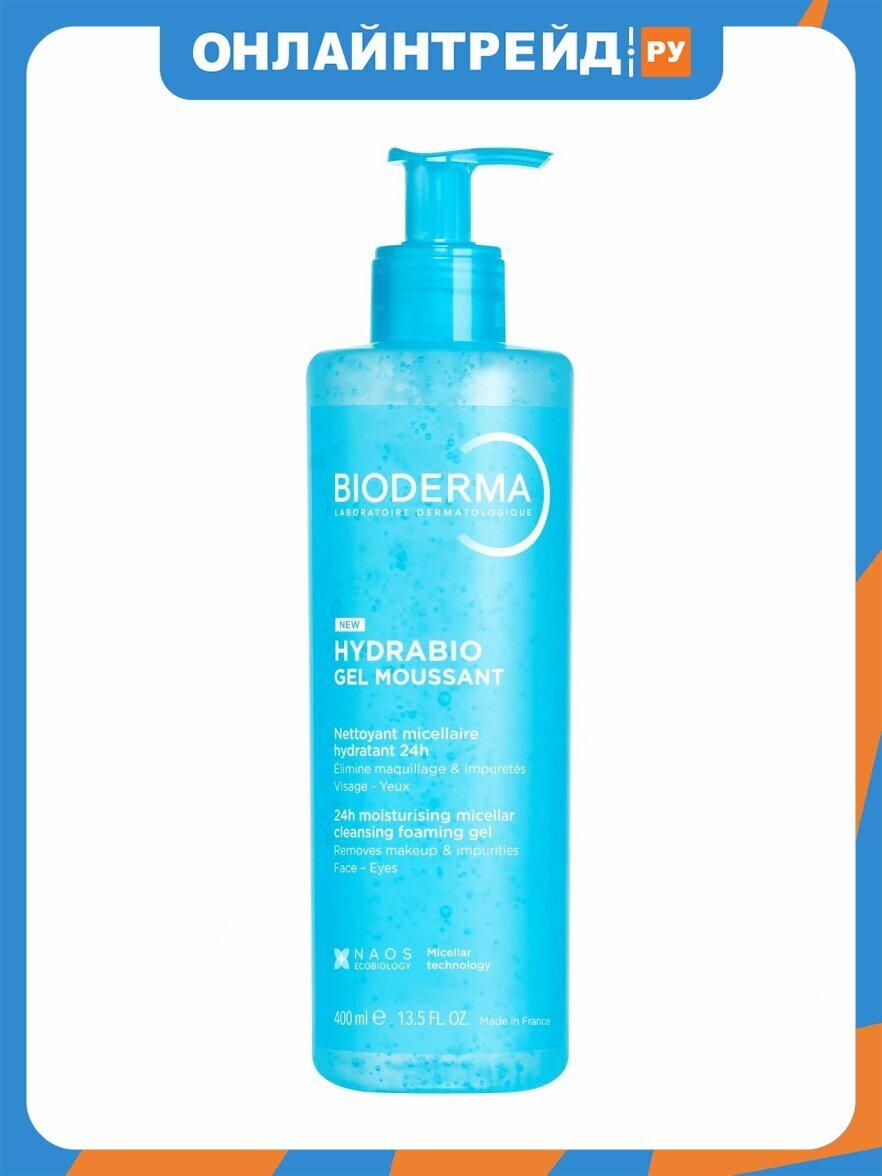 Очищающий гель для лица Bioderma Hydrabio для обезвоженной кожи, 400 мл