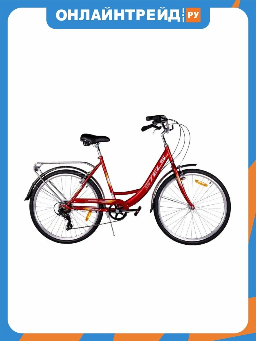 Женский велосипед Stels 26" Legenda 290 V (7-ск.) Z010 Красный 2025 (без корзины) (М)