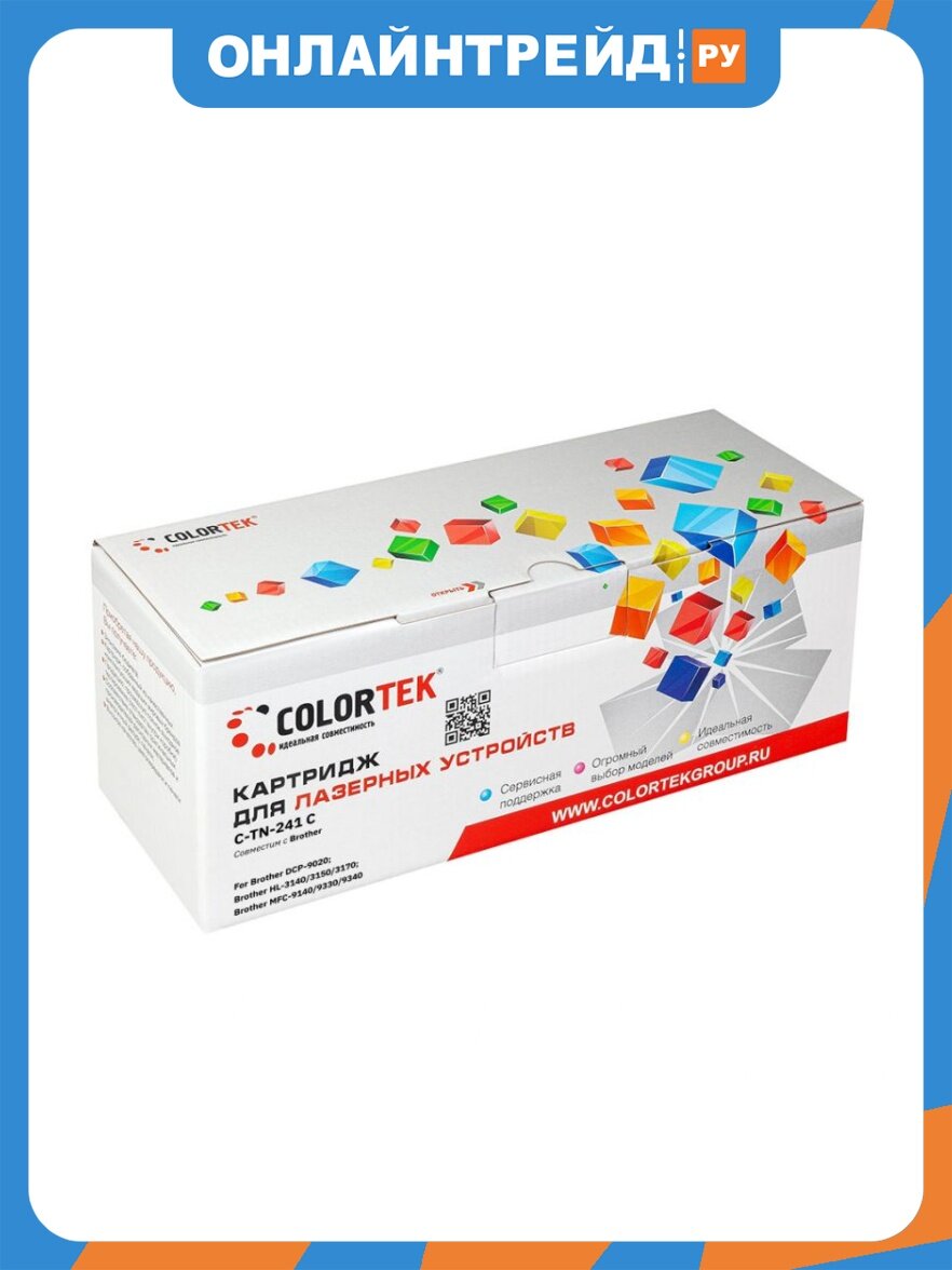 Картридж Colortek TN-241C голубой для принтеров Brother