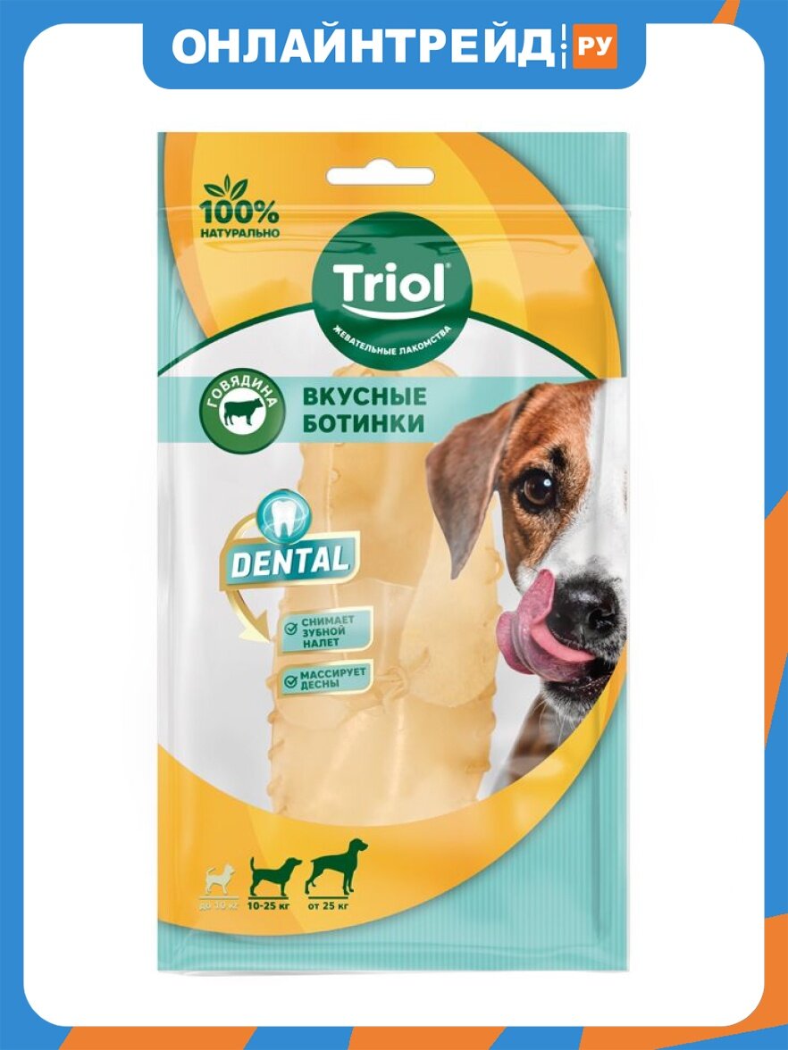 Лакомство для собак Triol Ботинок вкусный DENTAL, 13,5см, 22г (уп.1шт.)