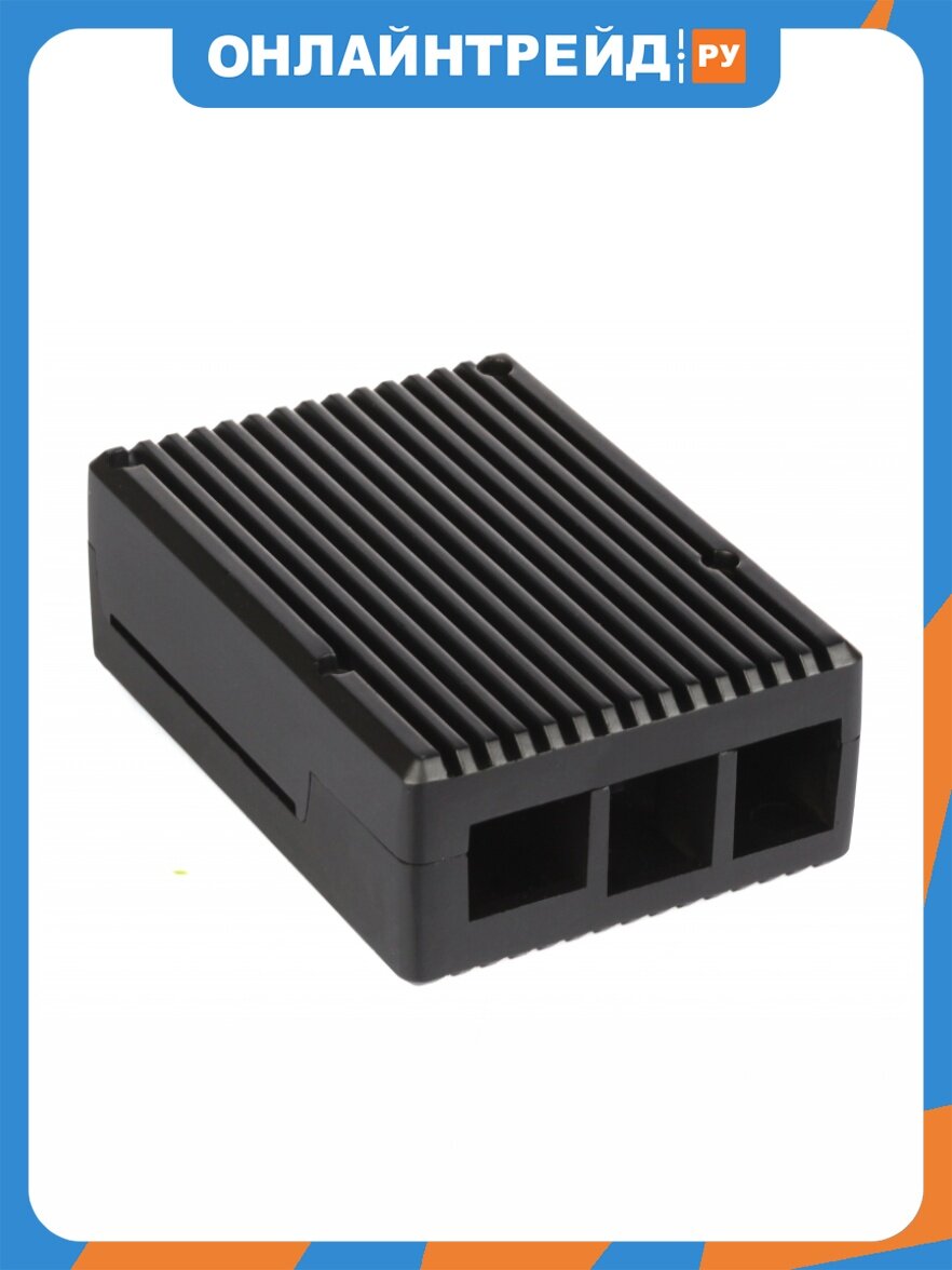 Корпус Qumo Aluminum Case, Raspberry Pi 4B, black(RS017)