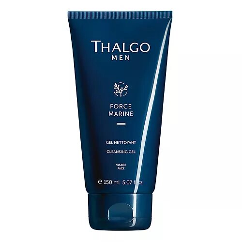 THALGO Гель для лица очищающий для мужчин Men Force Marine Cleansing Gel, 150 мл