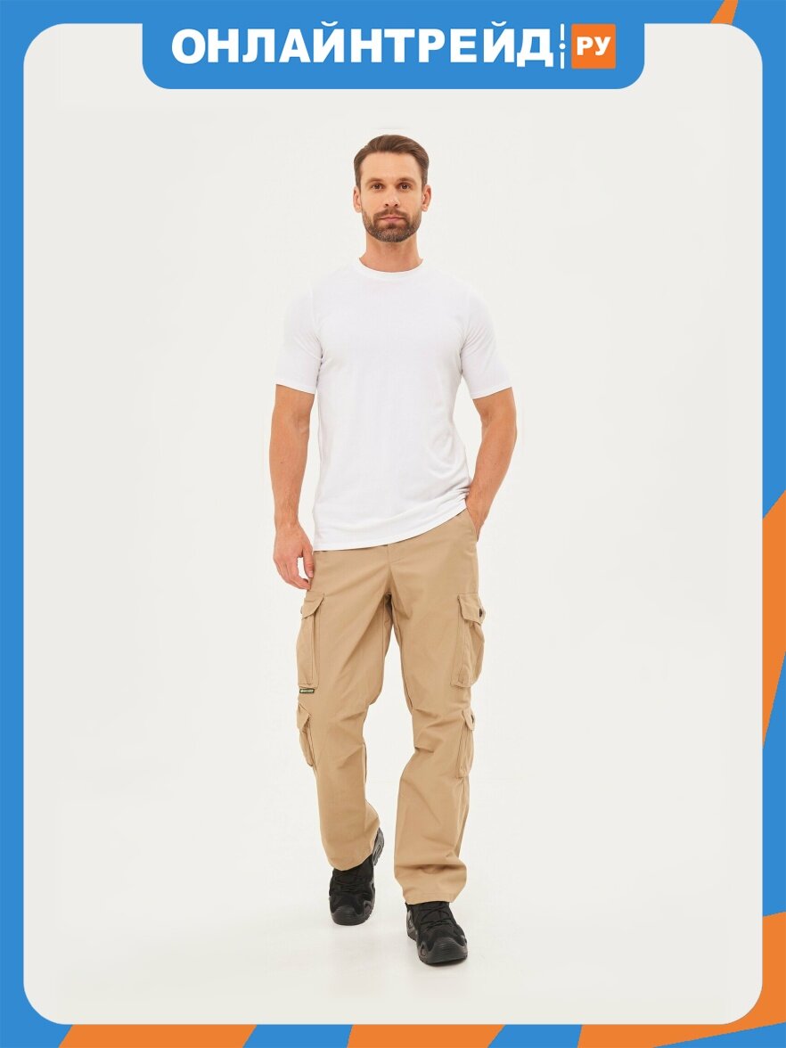 Брюки летние Huntsman Крафт ткань Cotton цвет Песок р.52-54/182