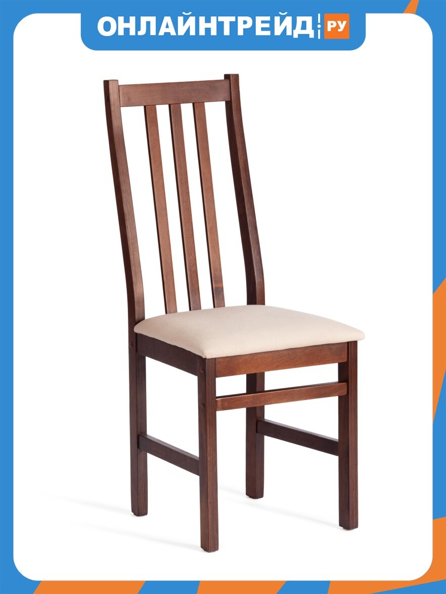 Стул Tetchair Стул SWEDEN NEW, Многослойный березовый шпон, 41х40х99 см, cappuchino/велюр бежевый 2 в 1 уп.