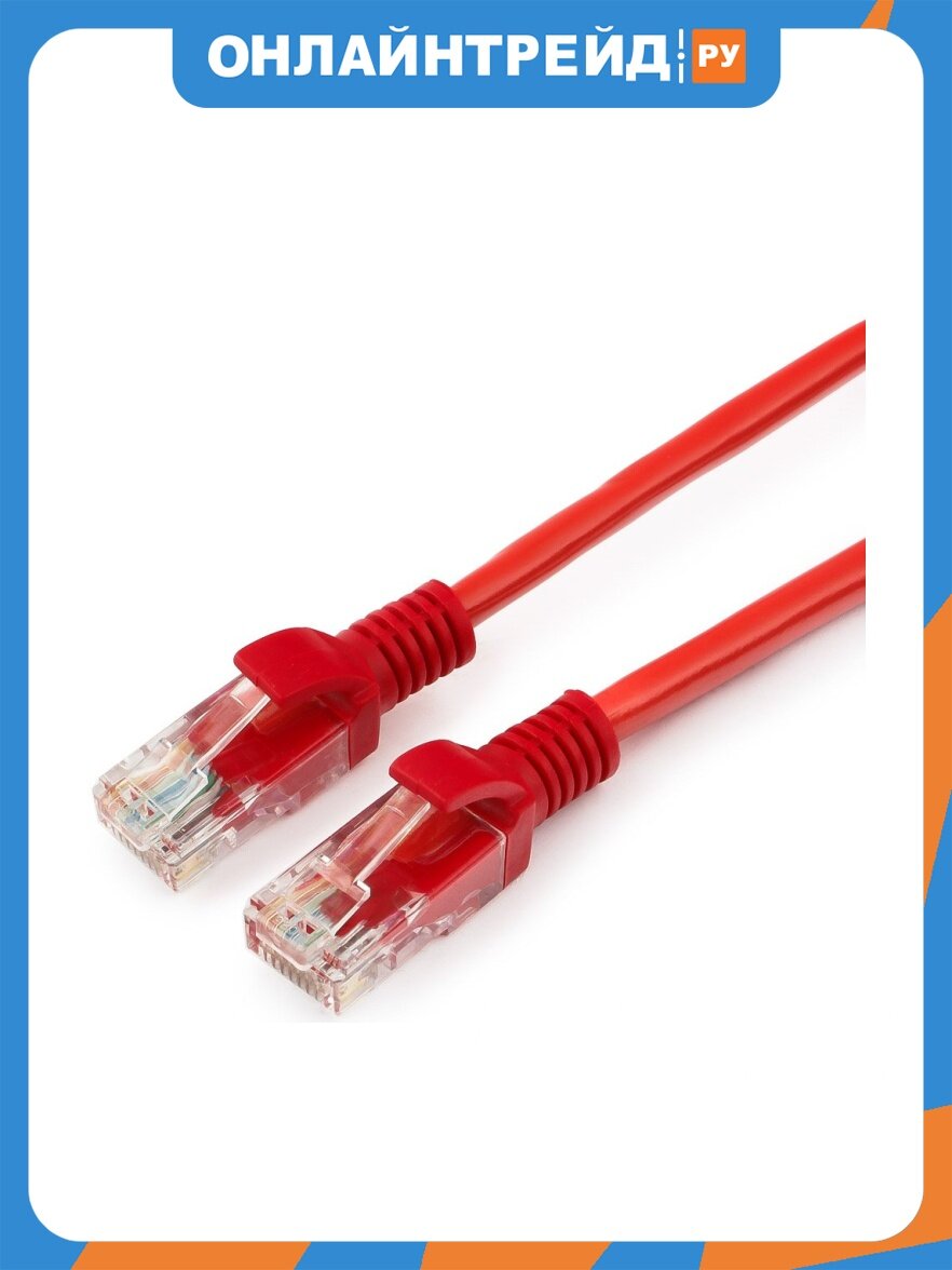 Патч-корд Cablexpert UTP кат.5e, 1м, литой, многожильный (красный)