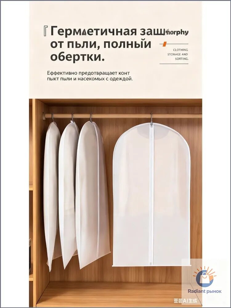 Чехол для одежды, 120 см х 60, 1 шт