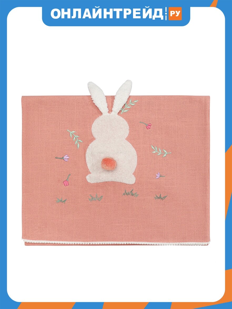 Дорожка на стол Tkano Easter Essential Funky bunnies 45х150 см, хлопок, розовый (TK25-TR0004)