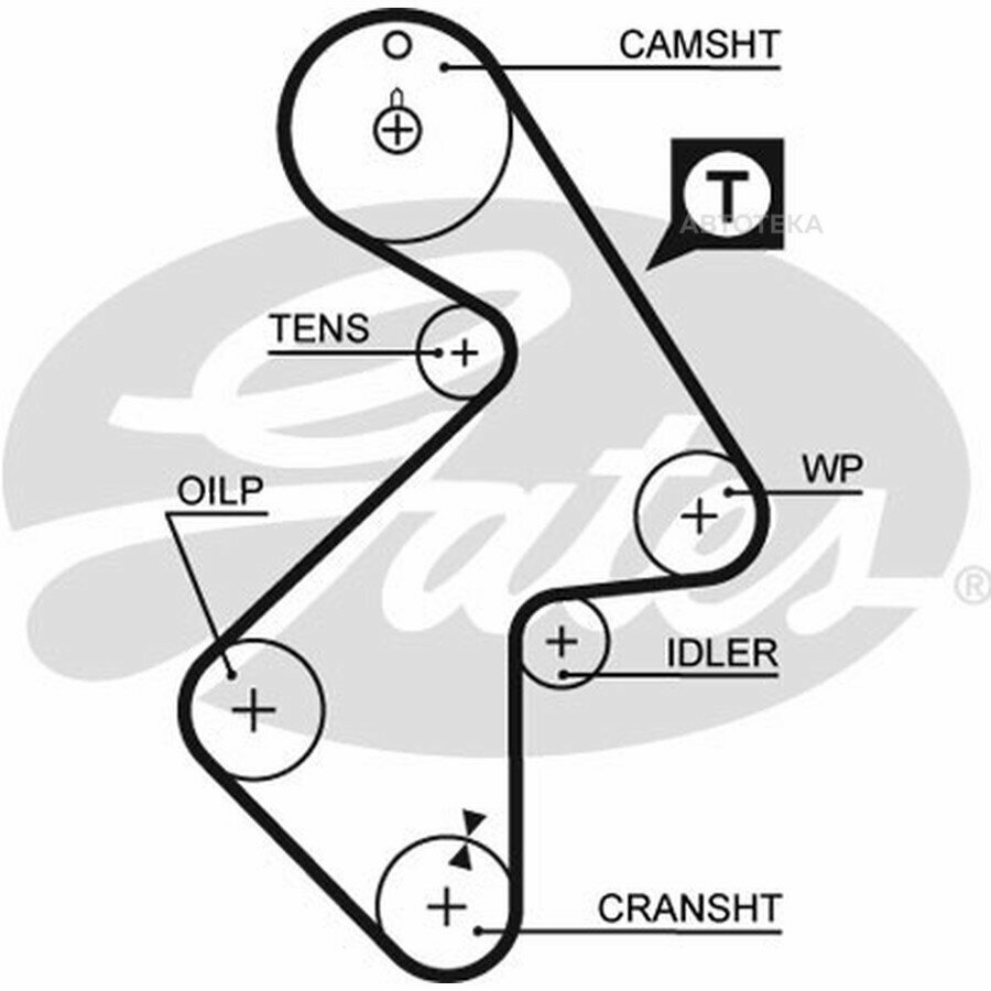 Ремень ГРМ TOYOTA Avensis 2.0 97-00/ Camry 2.2 91-01/ Carina E 2.0 92-97 GATES 5202XS