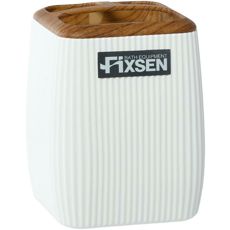 Стакан для зубных щеток Fixsen White Wood FX-402-3 Белый