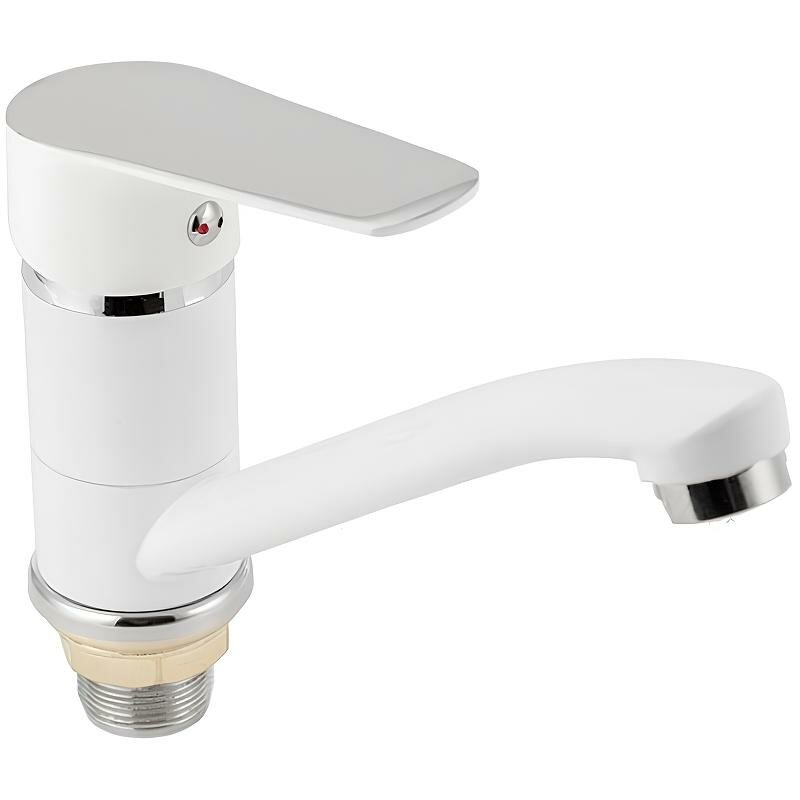 Смеситель для кухни Viko V-41 V-4140 белый хром, рычажный, латунь