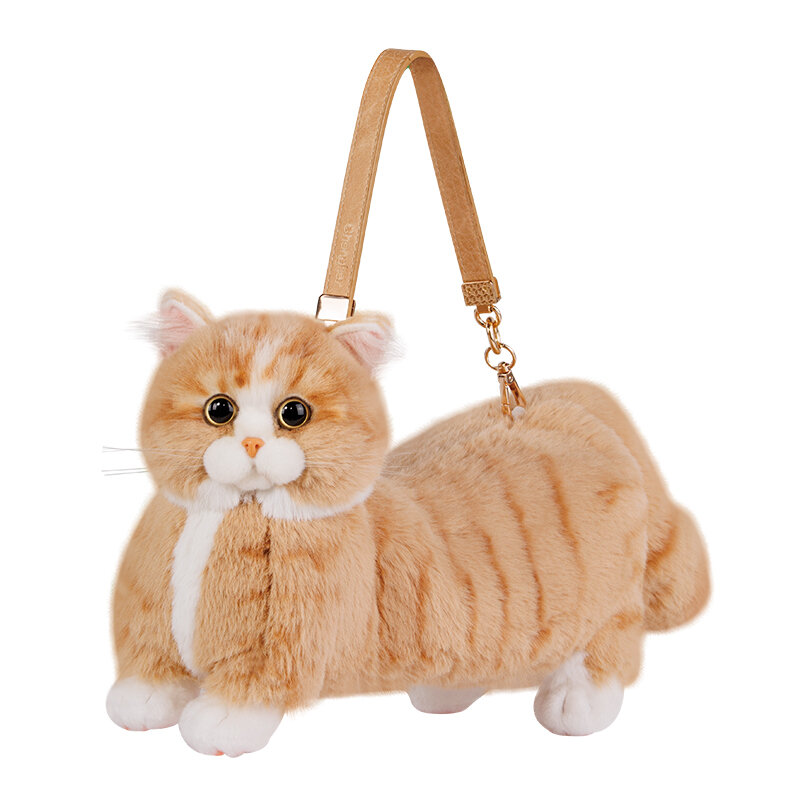 Мягкая игрушка-рюкзак для питомцев Chongker Short-Legged Ginger Cat Bag, H23см