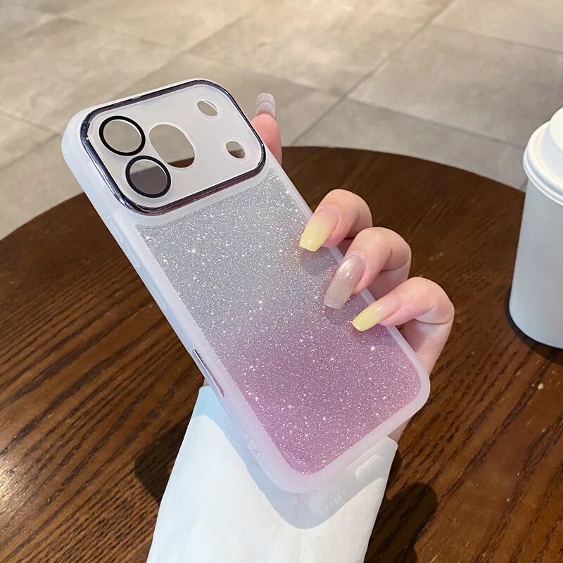 Чехол для HONOR с блестками Silver Purple
