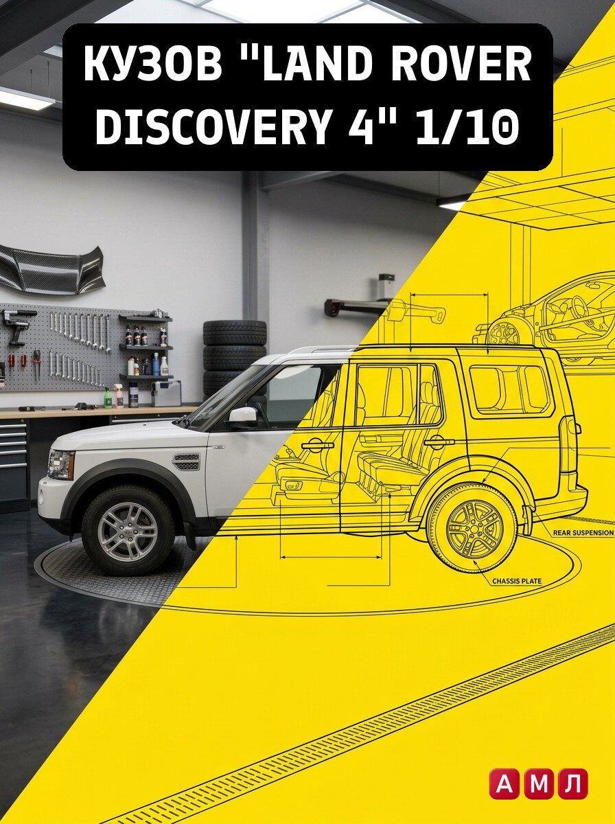 Проект чертеж Кузов Land Rover Discovery 4 в масштабе 1/10 Ленд Ровер Дискавери из пластика для радиоуправляемых моделей р/у своими руками - скачать и распечатать чертежи с размерами, пошаговая и поэтапная схема сборки