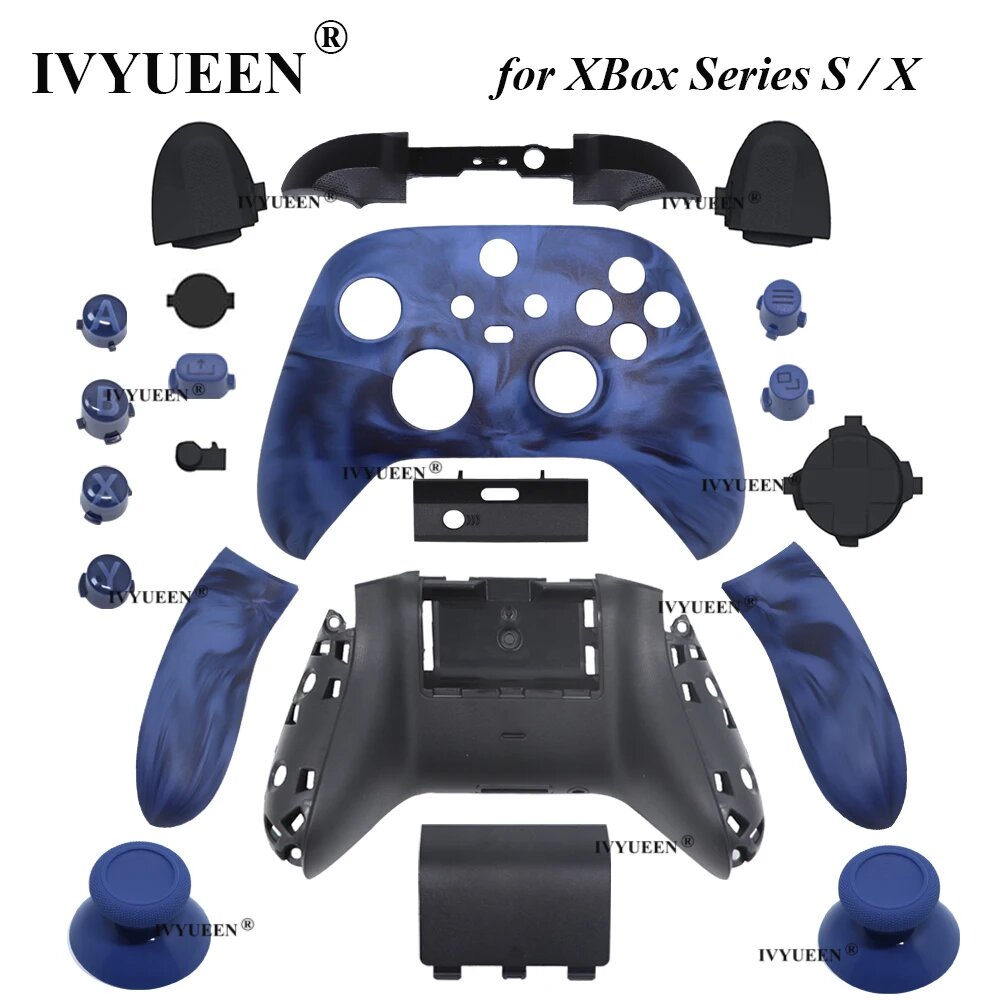 Корпус для контроллера Xbox Series X S IVYUEEN Синий, Blue Storm Black