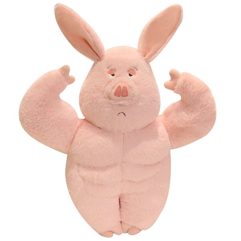 Плюшевая игрушка унисекс MANXIONGXIONG Мышечная фитнес милая свинка, 50CM EU