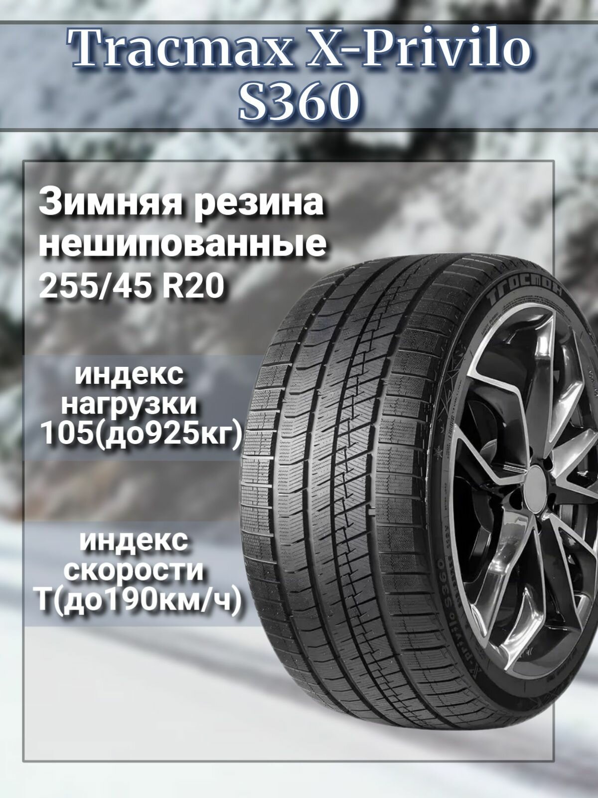 Шина легковая зимняя Tracmax X-Privilo S360 255/45 R20 105 T