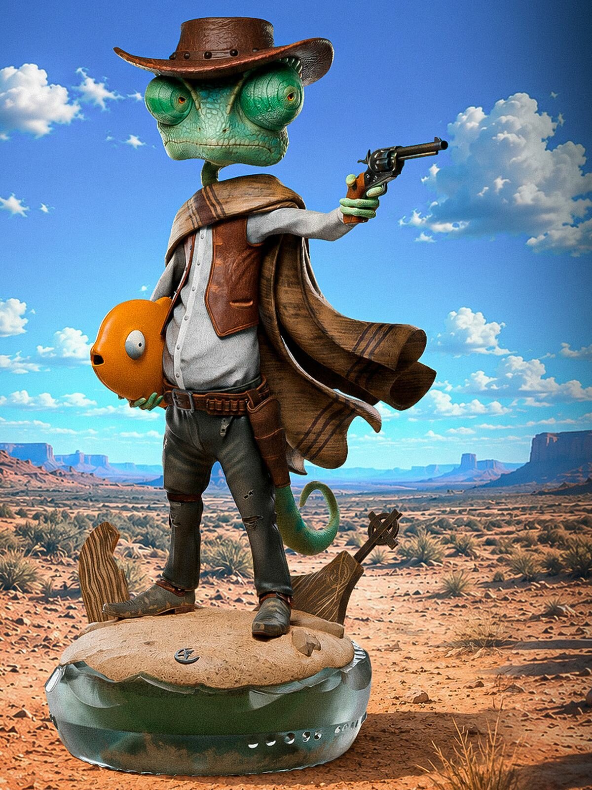 Сборная модель Rango (Rango), статуэтка, 300мм, 1/6 для покраски
