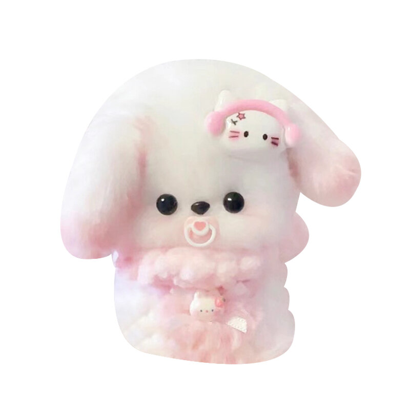 Ручная работа игрушка для собак унисекс LELEYU Флис Твист Палка, Rabbit fur puppy - Style Nine Material Pack, высота 10 см