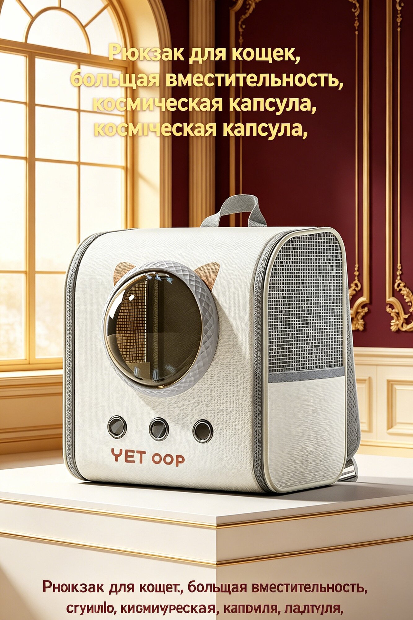 Рюкзак для переноски кошек, космическая капсула, большой объем, дышащий, складной, для выгула питомцев
