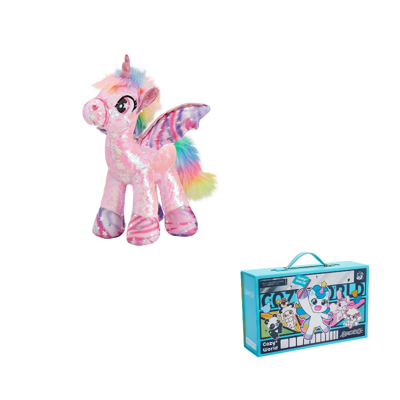 Игрушка для детей CozyWorld блестящая кукла-единорог лошадь, 35 CM EU