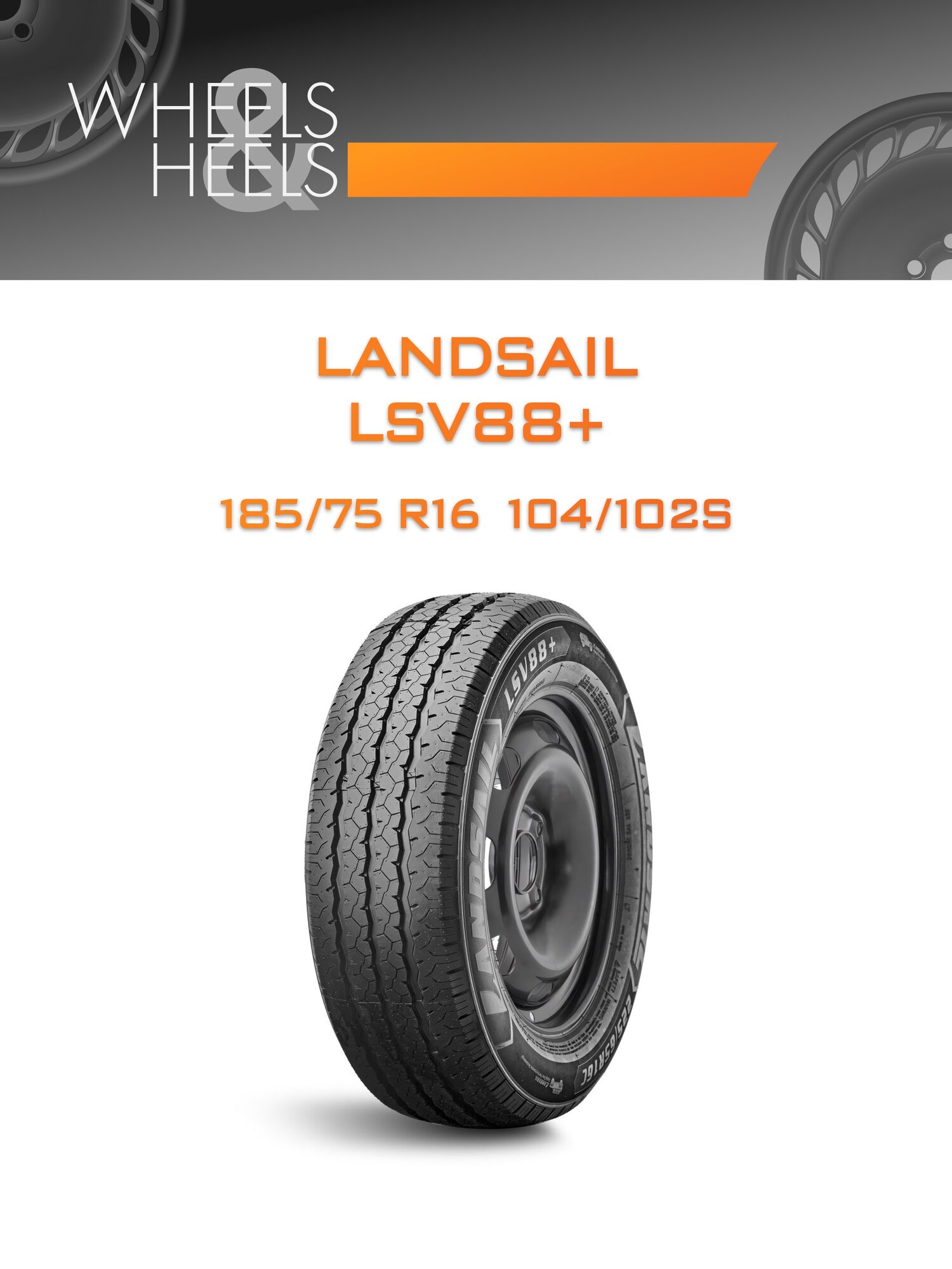 Шина автомобильная Landsail LSV88+ 185/75 R16 104/102S SUMMER, летняя, универсальная