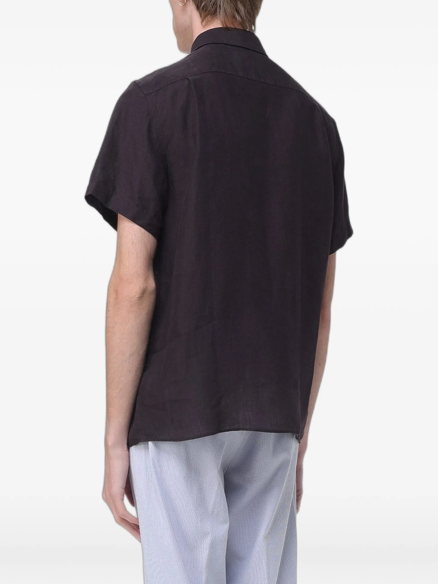 Рубашка LACOSTE Logo-patch linen shirt, размер L — фото 1