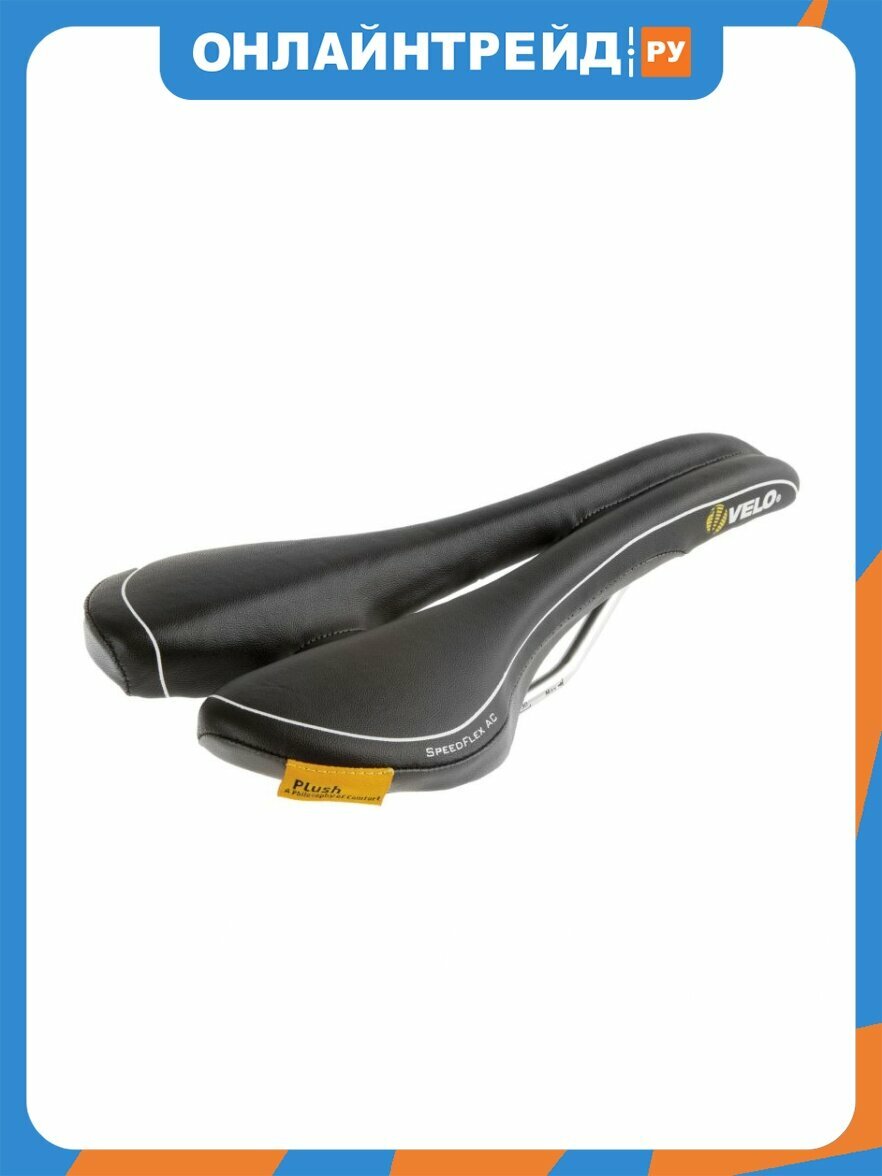 Седло Velo PLUSH AIRCHANNEL COMP 275х130мм, спорт, вентиляция, 5-250188