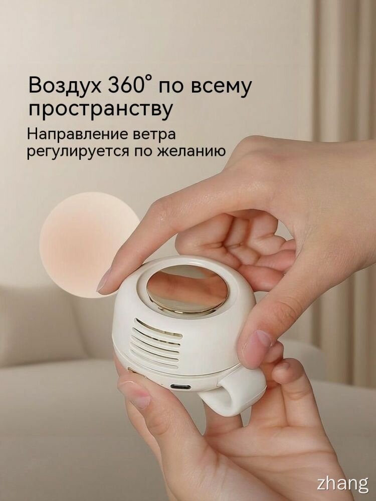 Портативный фен DPWL - зеленый, с золотым кругом и ручкой, для дома и офиса — фото 1
