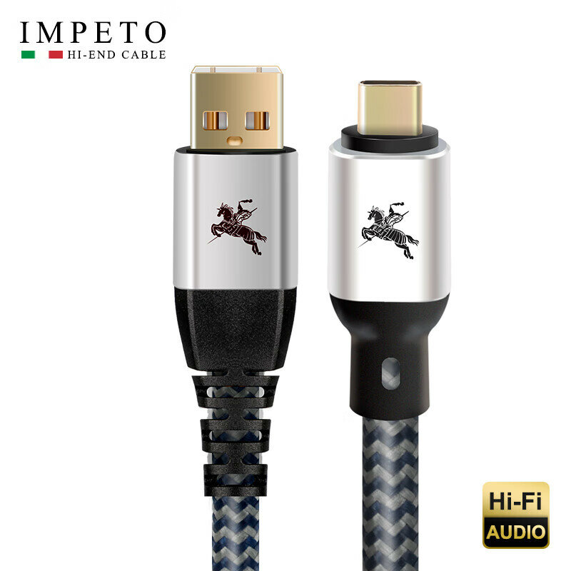 IMPETO однокристаллическая медь USB-A к Type-C аудиокабель 1 м высококачественное двойное экранирование Версия：1