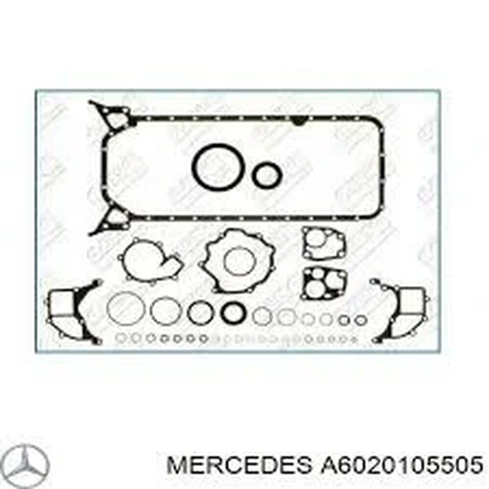 Комплект уплотнений Mercedes A 602 010 55 05, блок цилиндров двигателя