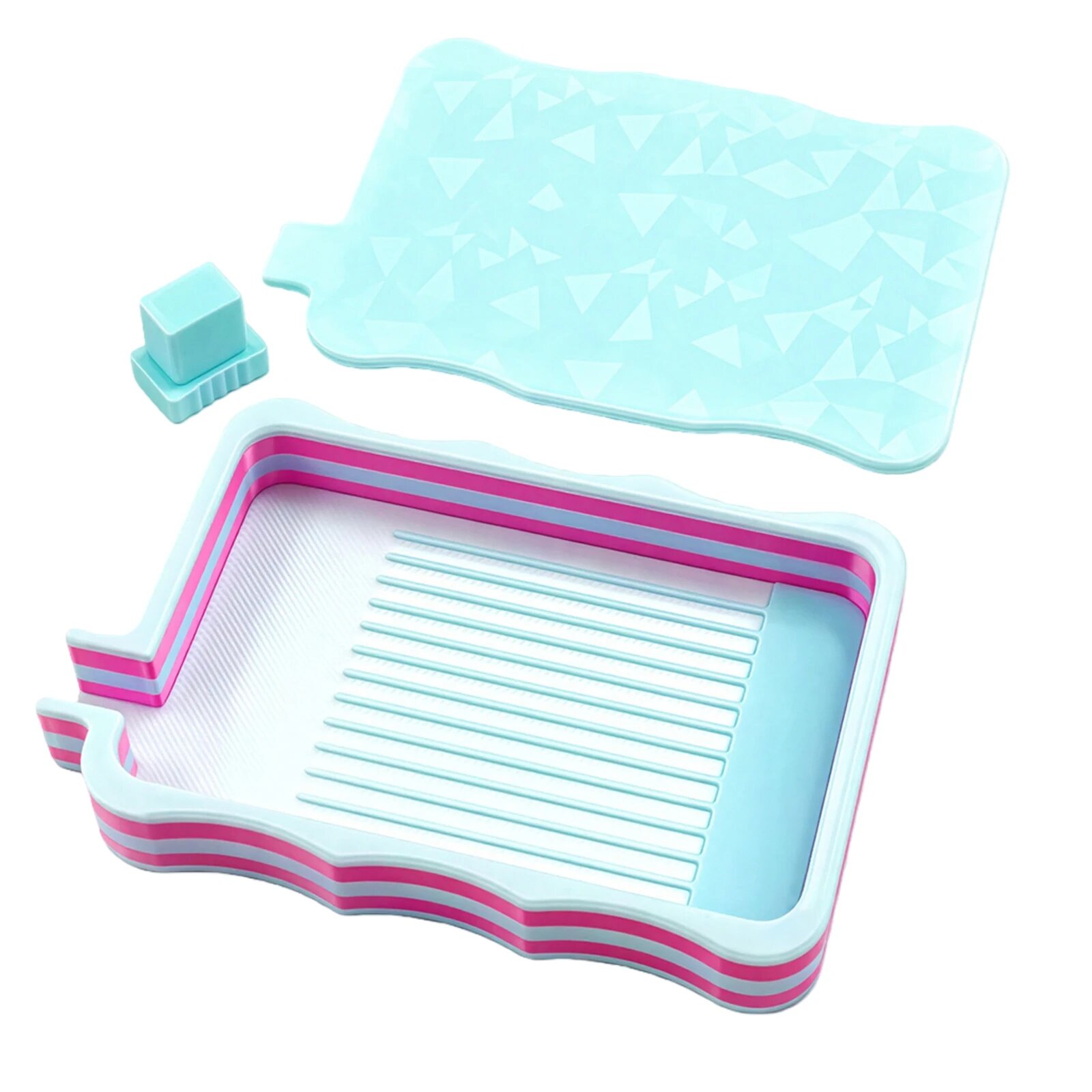 Многоцветный лоток для алмазной мозаики APWIKOGER Light Blue Rose Red