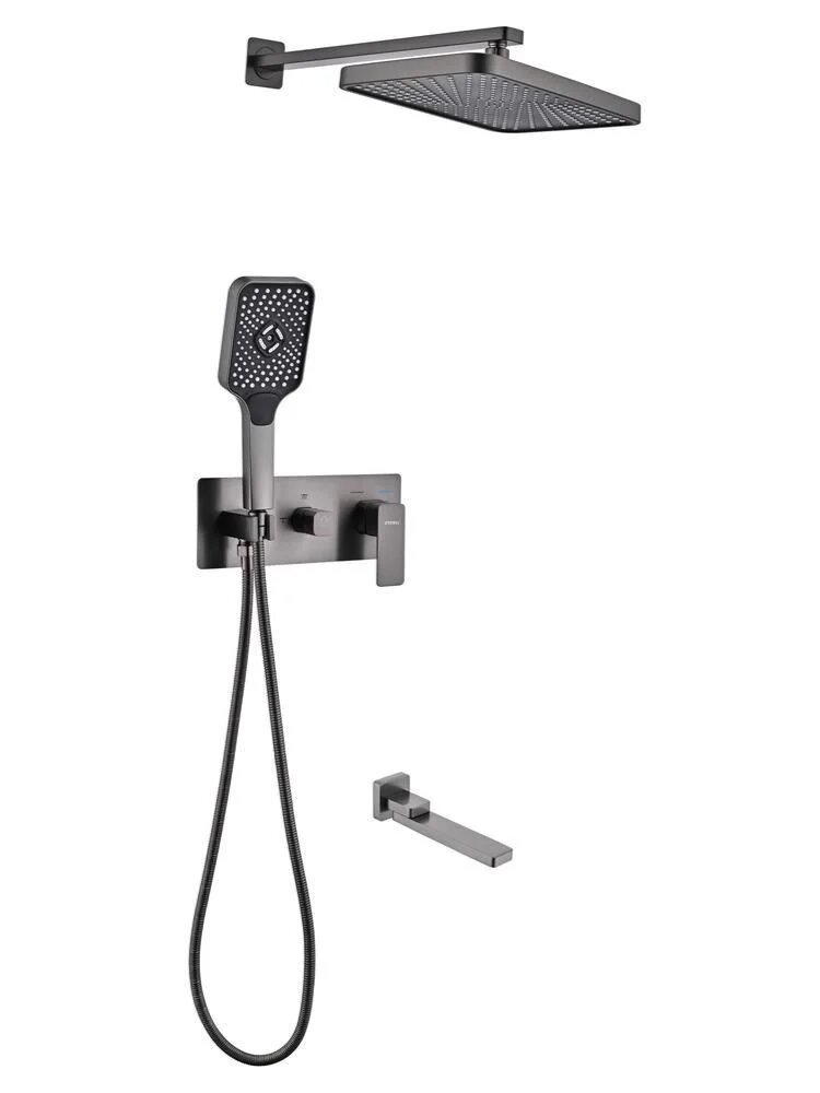 Душевая система встраиваемая Fmark FS8750-3Q, графит