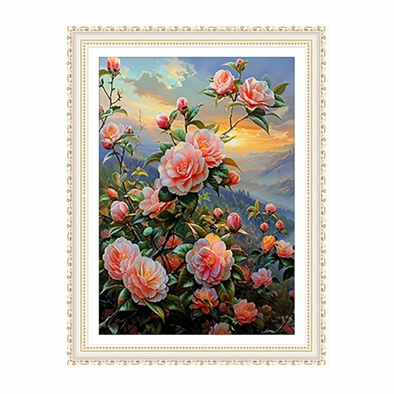 Вышивка крестом, набор для вышивания крестом, хлопок 11CT, (размер центра 30X40см, размер канвы 40X50cm), с инструкцией на русском языке, все стежки (без подрамников, без рам)