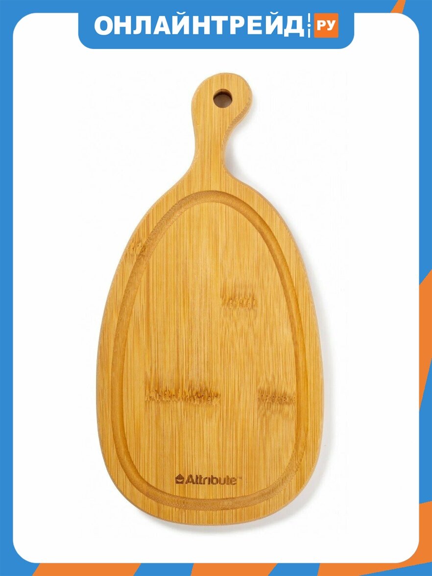Доска разделочная Attribute BAMBOO CURVE 28x14x1.5см ABX170