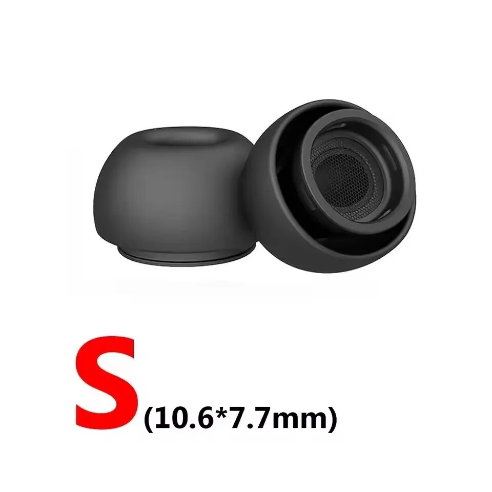 Силиконовые амбушюры для AirPods Pro Chic Rain XS/S/M/L Черный, Black-S