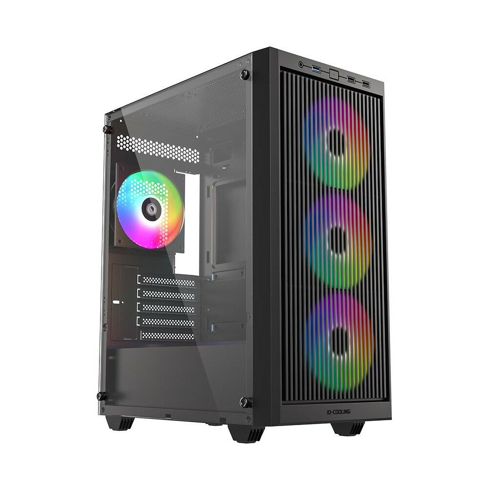 Корпус для ПК ID-Cooling WARE 300 ARGB Black, Middle Tower, Micro-ATX, Черный (WARE 300 ARGB)