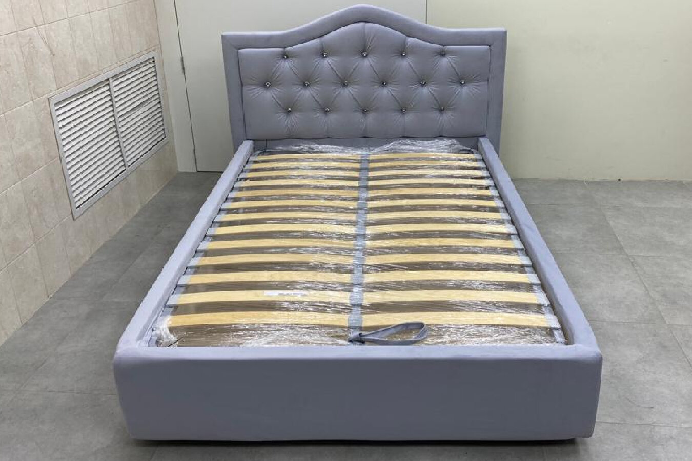 Сабрина Veluta Lux Велюр, кровать в ткани, 147х218х118 см, с ящиком для белья