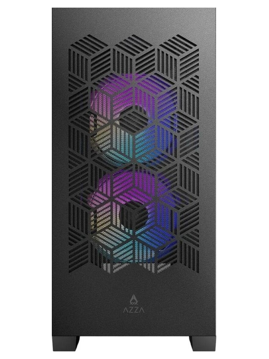 Корпус Azza AEROHEX-M без БП mATX черный