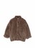 Куртка DOUUOD Kids Teddy-texture press-stud jacket, размер 14 лет, коричневый/се...