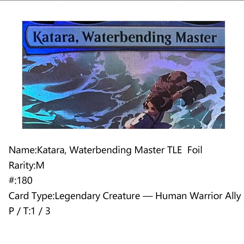 Индивидуальные карты для настольных игр из черного картона Arcane Signet Katara Waterbending