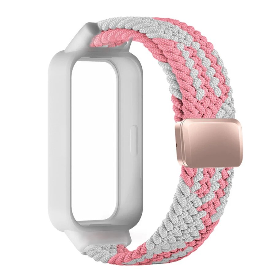 Ремешок ATOPKEY для Mi Band 9 Active, розово-белый
