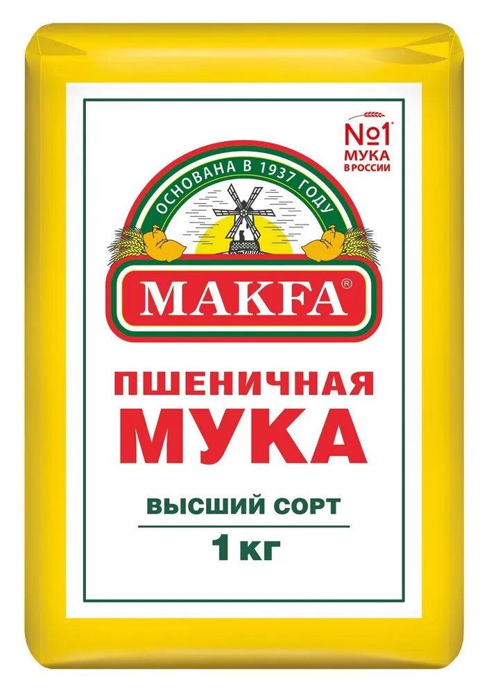 Мука Makfa пшеничная, 1 кг