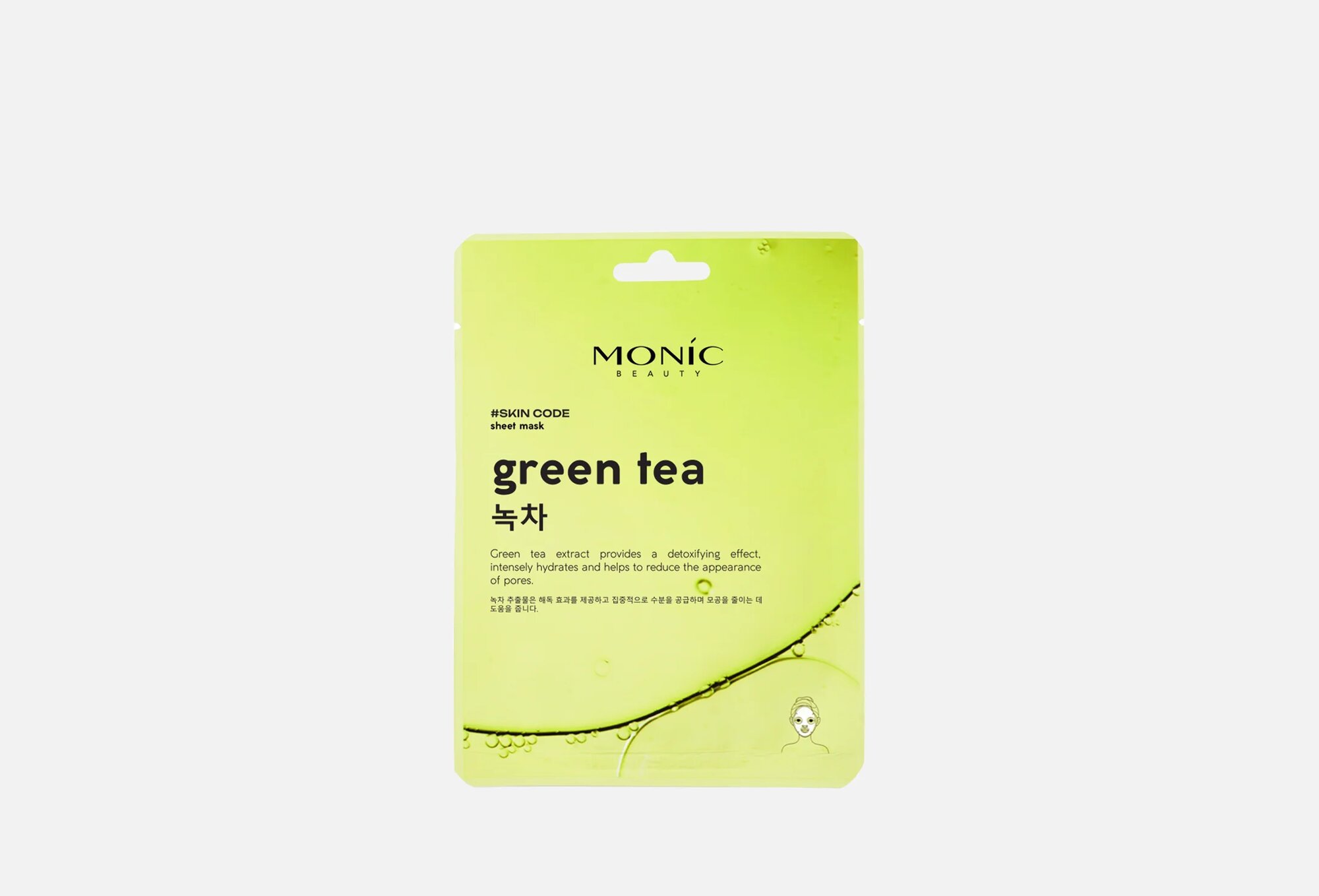 Monic Beauty Green Tea Тканевая маска для лица 1шт