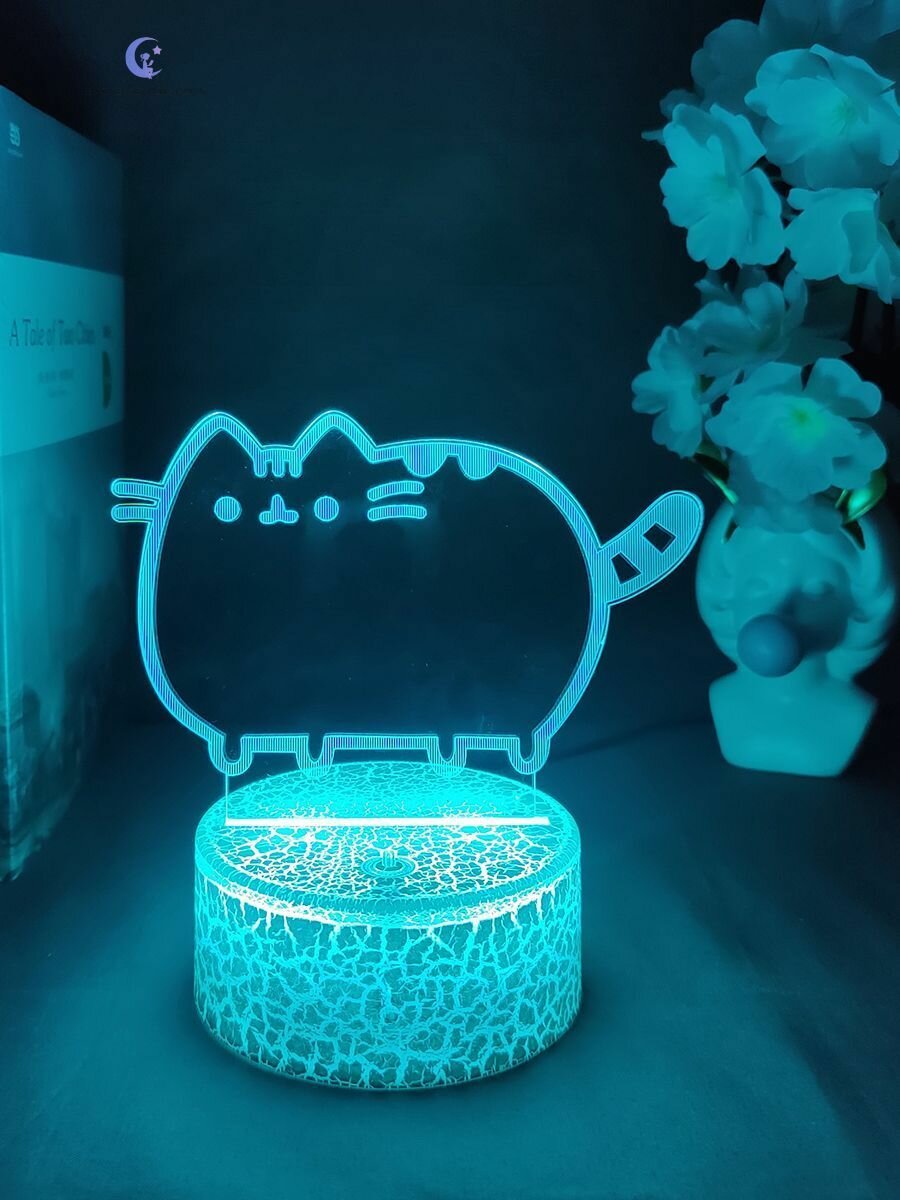 3D Ночник Акриловая фигурка Кот Пушин