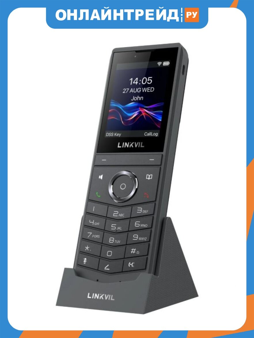 Wi-Fi телефон Linkvil W620W , беспровод. Wi-Fi, 8 SIP-акк, 2.4" 240 х 320 Цвет. экран, защ. от падени