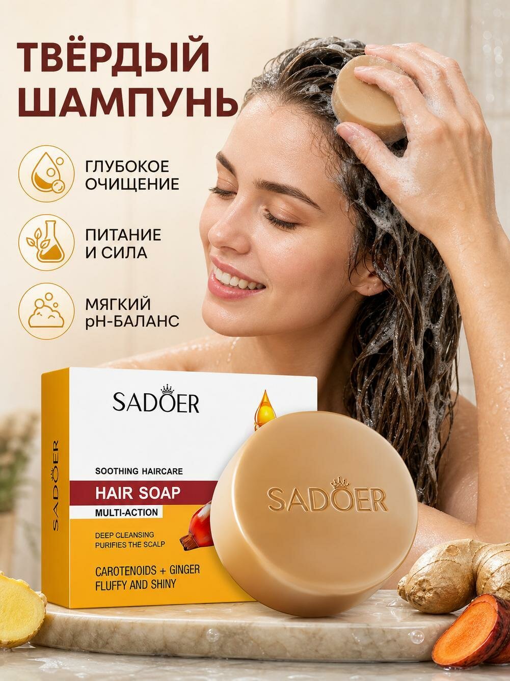 Мыло для волос Battana